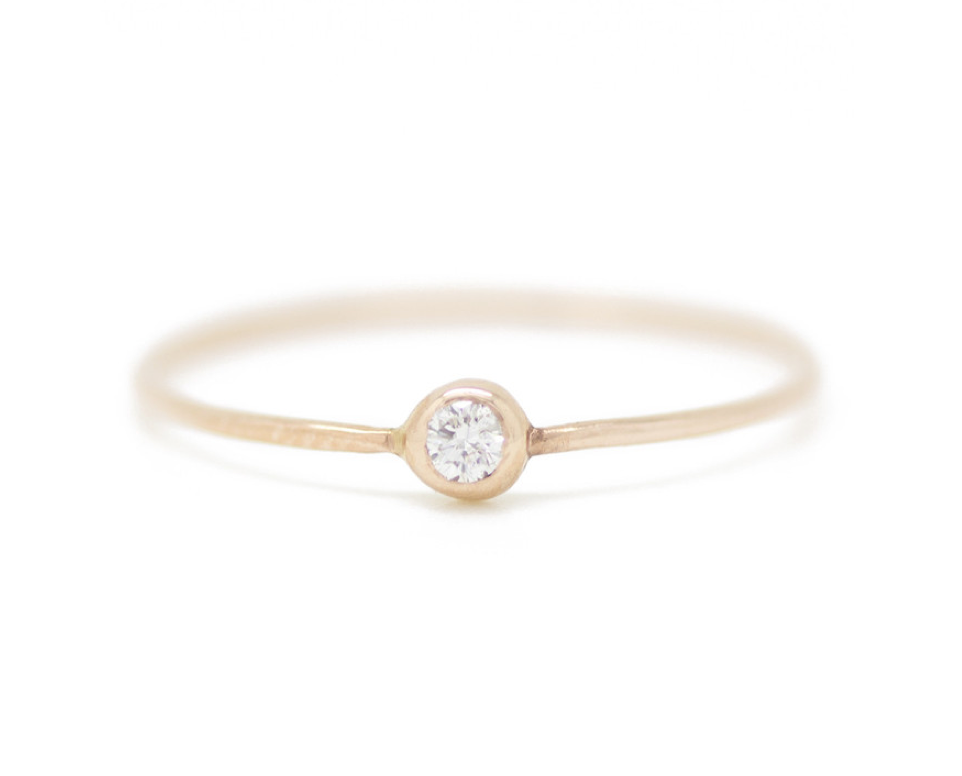 white diamond pip ring by claire kinder studio — ANOMIE