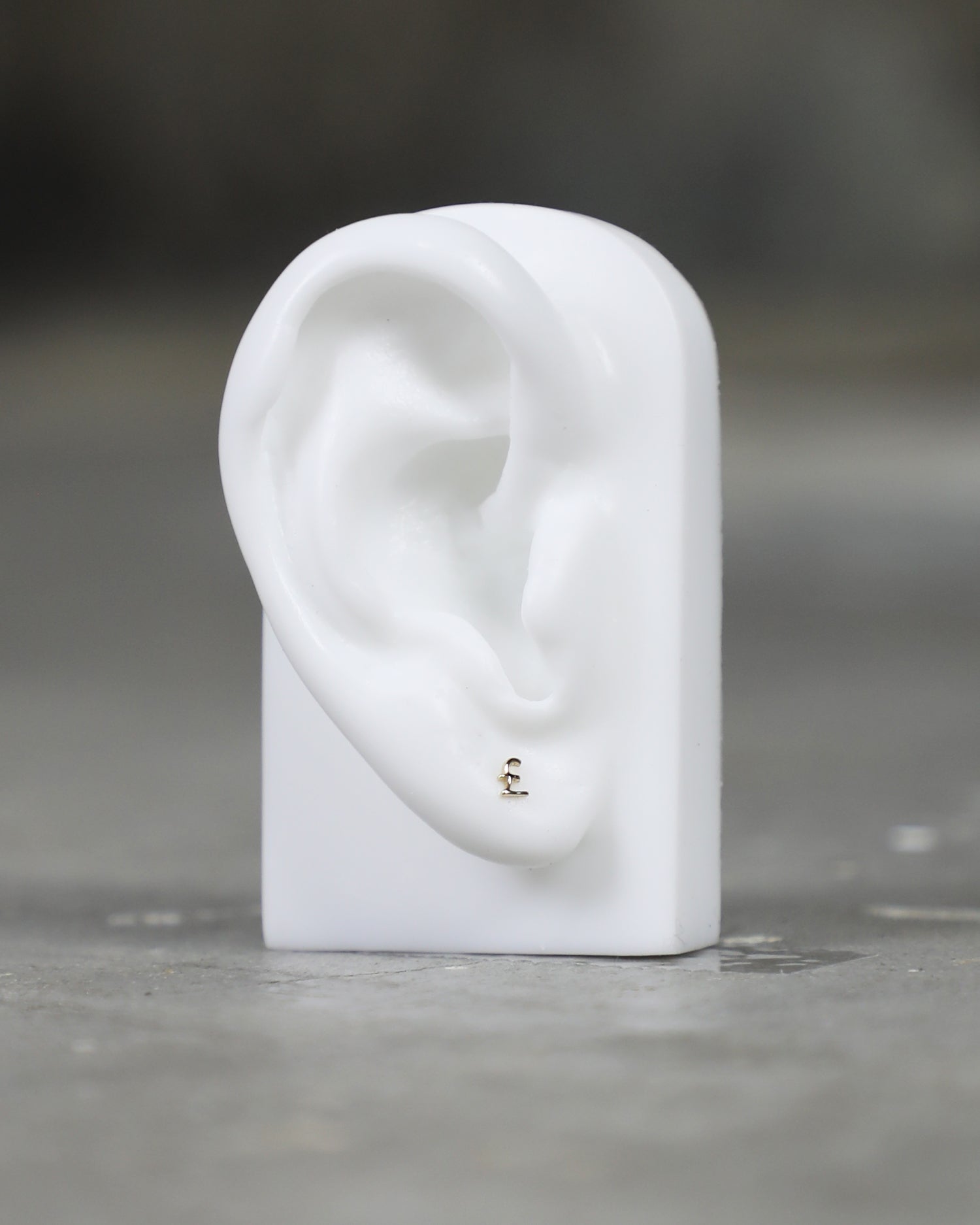 British Pound Stud Earring | 14k Yellow Gold | Winden | Made in USA ...