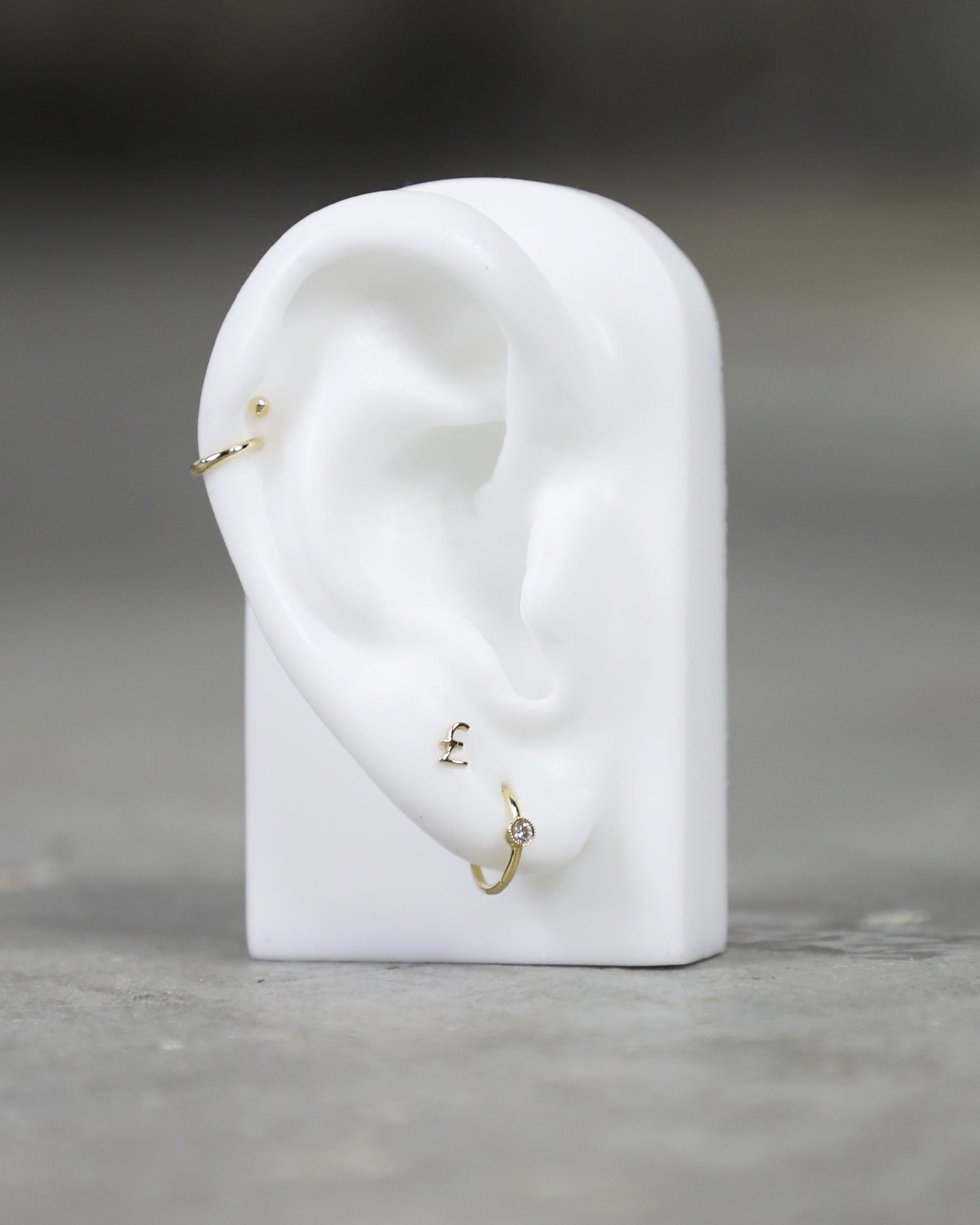 British Pound Stud Earring | 14k Yellow Gold | Winden | Made in USA ...